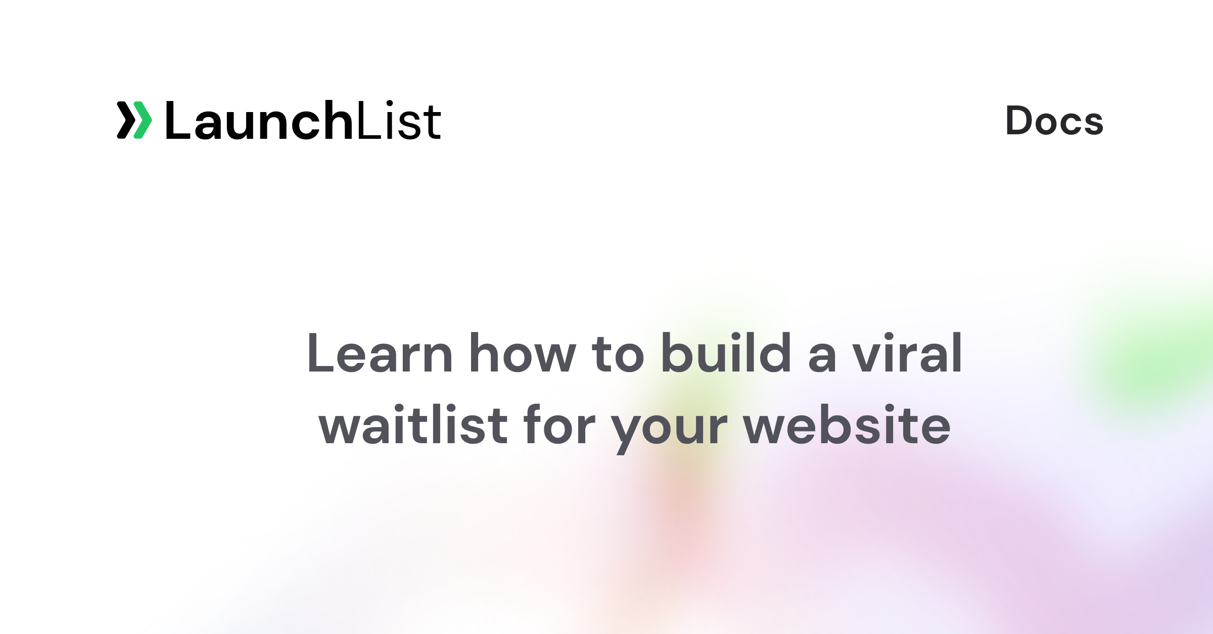 Build Waitlist Form With React JS LaunchList